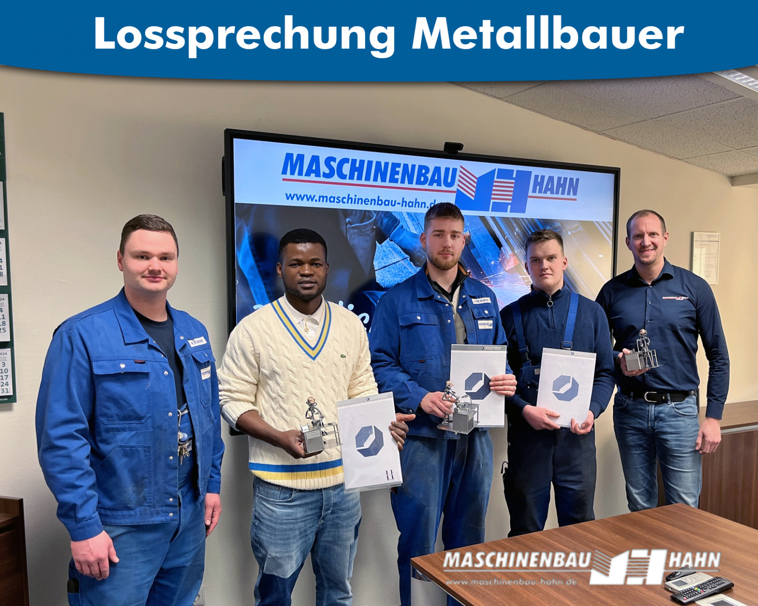 Lossprechung Metallbauer Januar 2024 - Maschinenbau Hahn